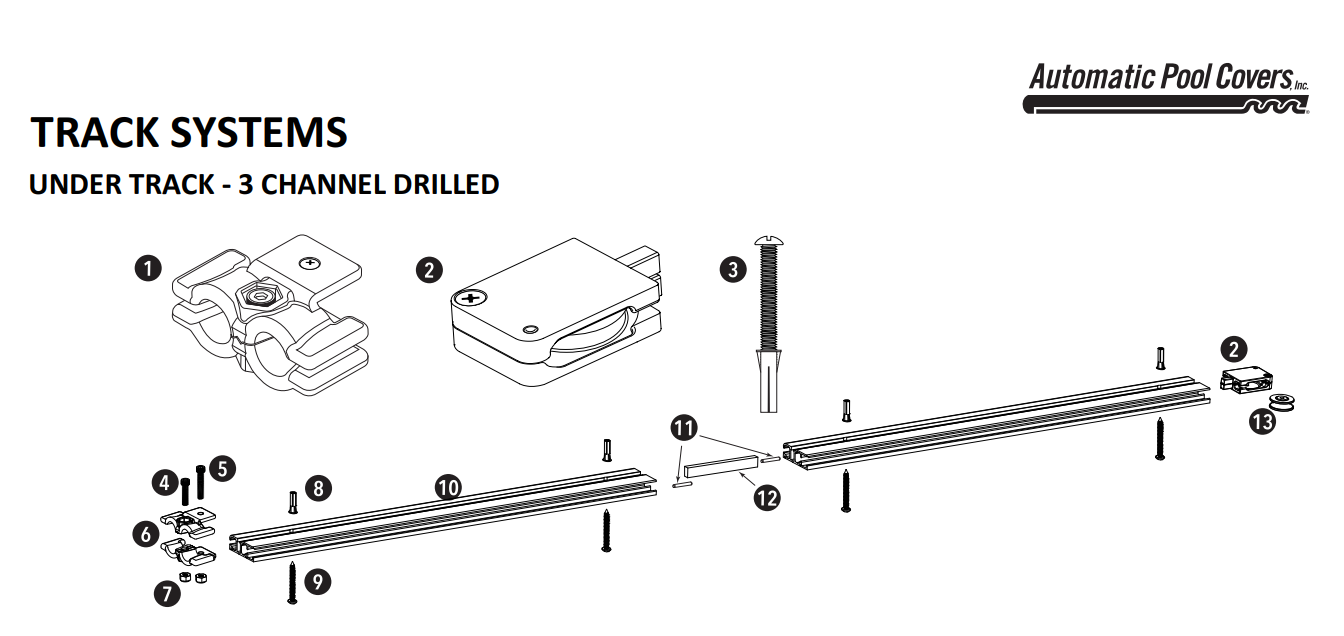 APC Track Systems Under Track 3 Channel Drilled – Premier Pool & Spa