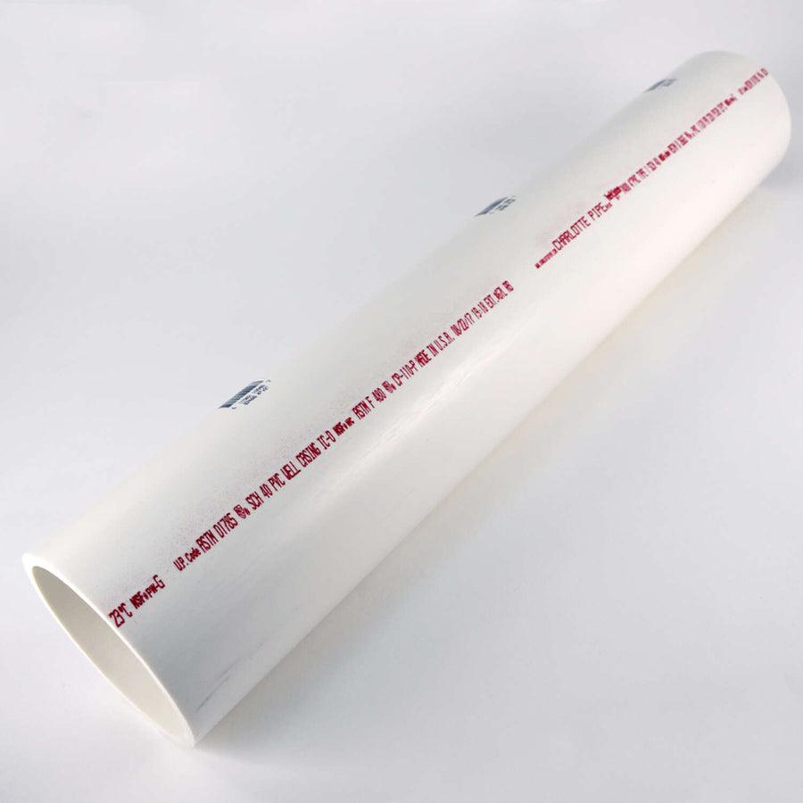 PVC Pipe 4" Schedule 40 PVC Rigid Pipe Per Foot - Can Not Be Shipped ...