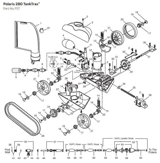 Polaris 280 TankTrax Parts Diagram – Premier Pool & Spa