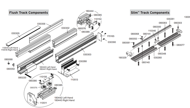 Cover Pools Flushtrack and Slimtrack Parts Diagrams – Premier Pool & Spa
