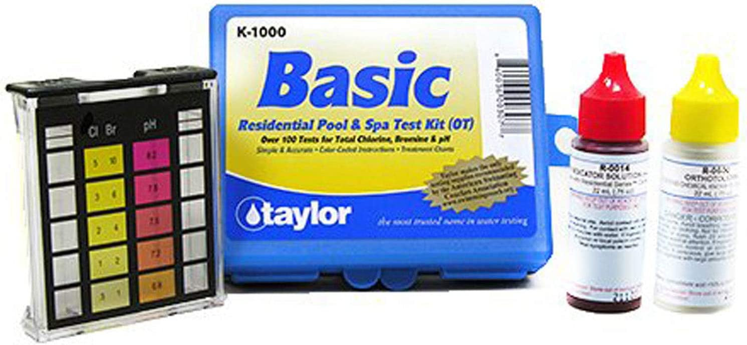 Taylor K-1000 3-Way Residential Test Kit for Total Chlorine, Bromine ...